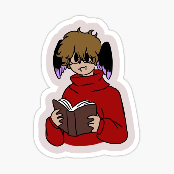"Grian reading a book" Sticker for Sale by Veethebee5 | Redbubble