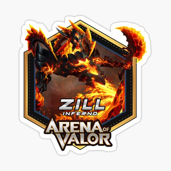 "Zill, Arena of Valor, AOV, Inferno" Sticker for Sale by maxleengraphix ...