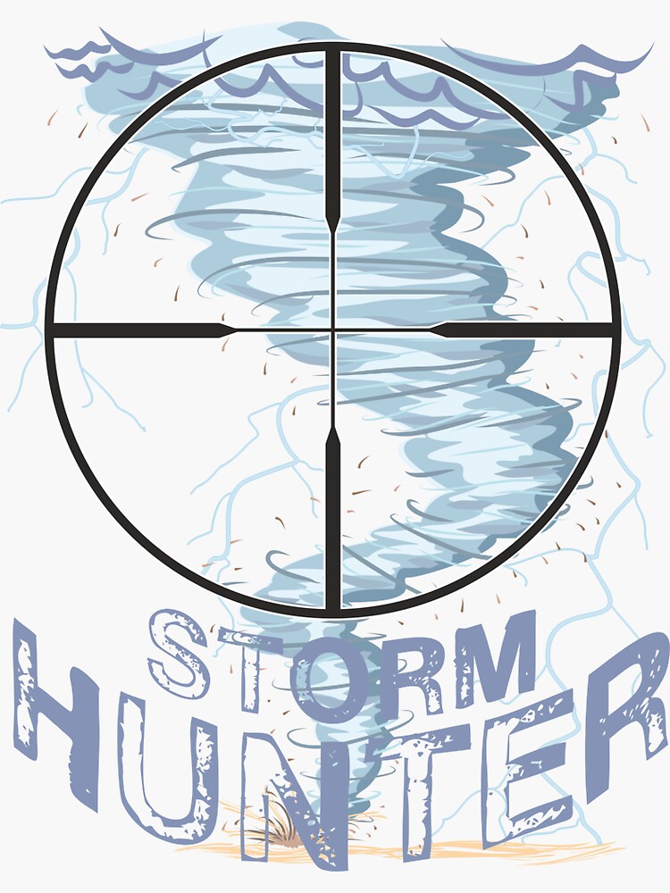 "Tornado Hunter Storms Chasers Rifle Scope" Sticker by dereinst | Redbubble