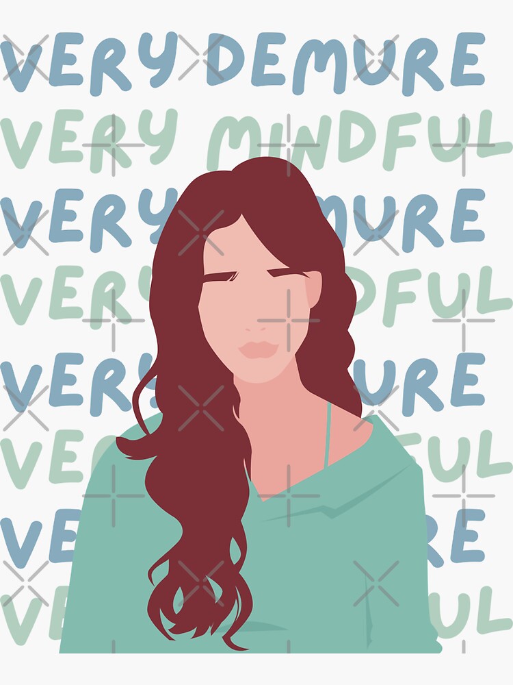 "Very Demure, Very Mindful - Tiktok Trend Design Aesthetic" Sticker for ...