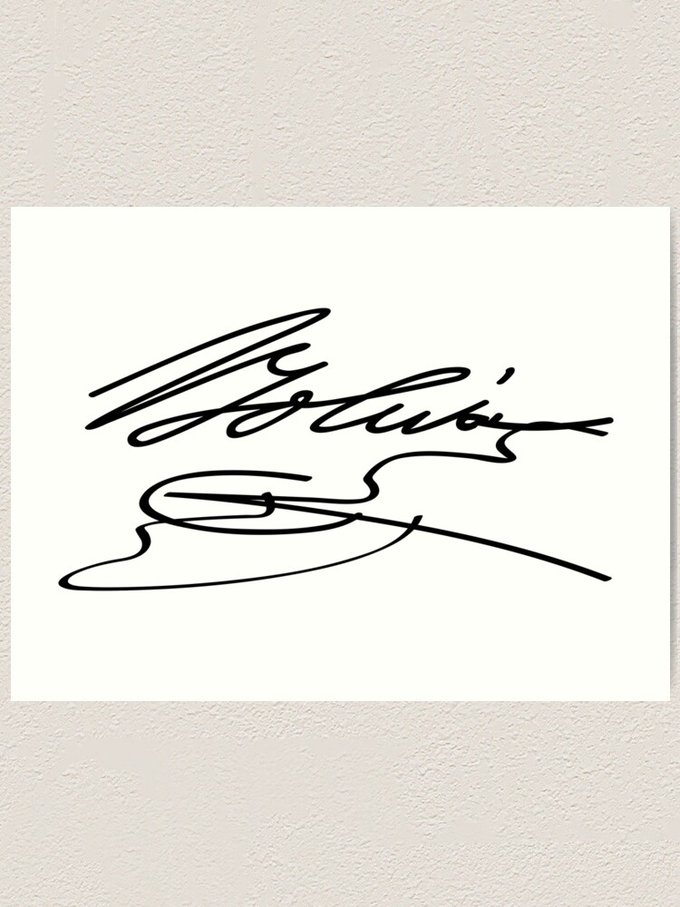 Lámina artística «Firma de Simón Bolívar» de PZAndrews | Redbubble