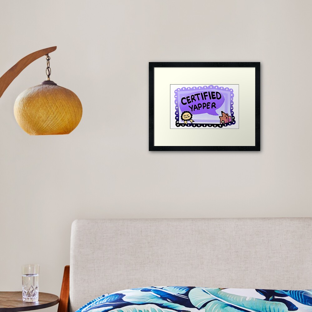 "Certified yapper " Sticker for Sale by townswmushrooms | Redbubble