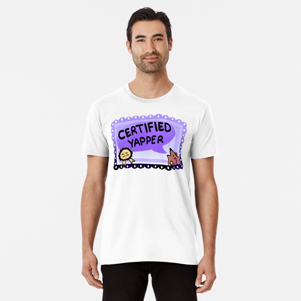 "Certified yapper " Sticker for Sale by townswmushrooms | Redbubble