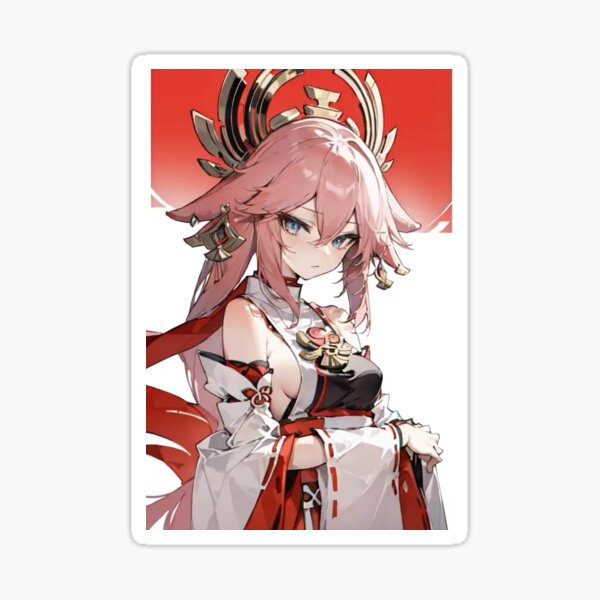 Pegatina for Sale con la obra «Pegatina de Yae Miko - Genshin Impact» de YoKarma | Redbubble