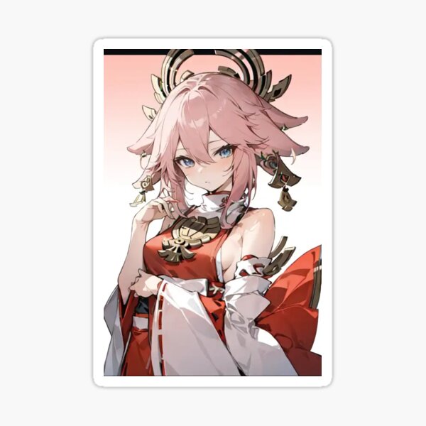 Pegatina for Sale con la obra «Pegatina de Yae Miko - Genshin Impact» de YoKarma | Redbubble