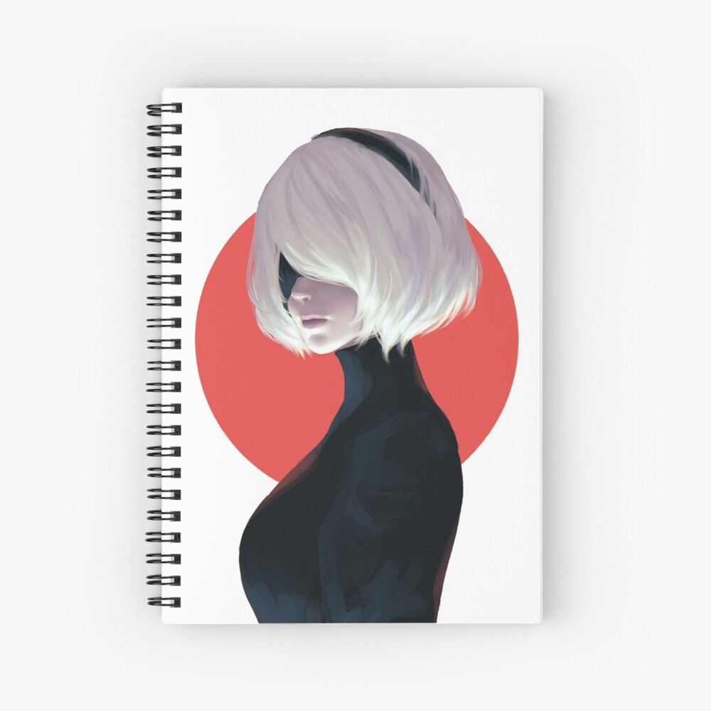 "Nier automata 2B" Spiral Notebook by kikusui | Redbubble