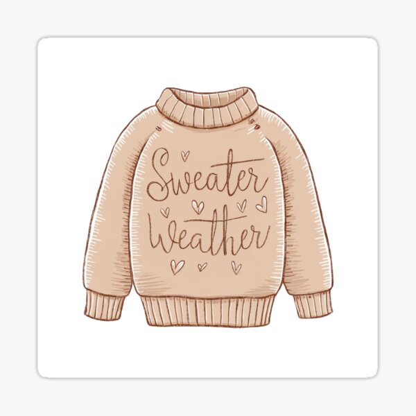 "sweater weather fall sticker" Sticker for Sale by uhpcustom | Redbubble