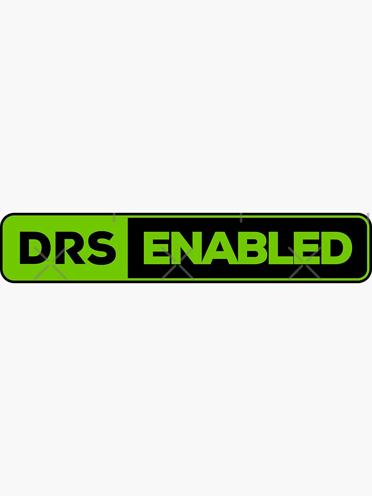 "DRS ENABLED" Sticker for Sale by therockstuff | Redbubble