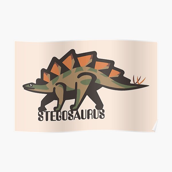 "Stegosaurus" Poster for Sale by E-Maniak | Redbubble