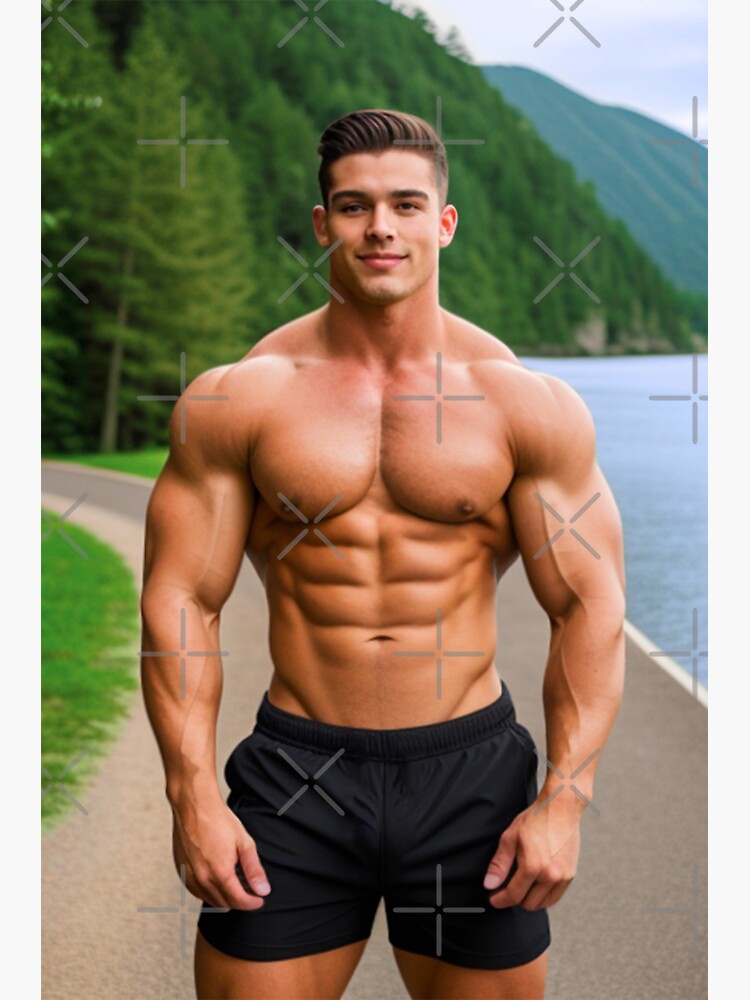 "Park Ranger Bodybuilder With a Gentle Smile in Black Shorts" Sticker ...
