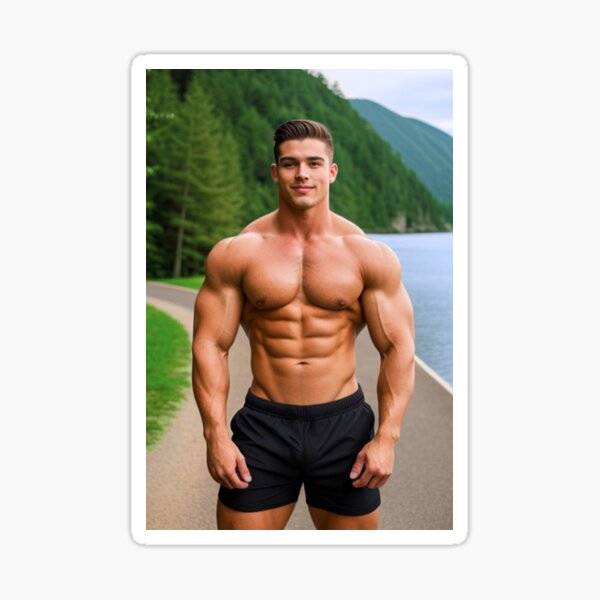"Park Ranger Bodybuilder With a Gentle Smile in Black Shorts" Sticker ...