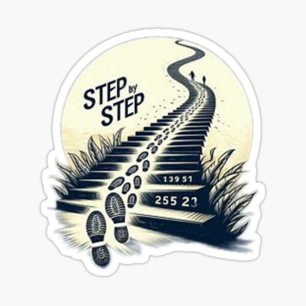 "Step By Step" Sticker by zdzdesigner | Redbubble