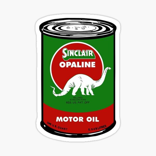"Sinclair oil can motor Oil vintage gas station products" Sticker for ...