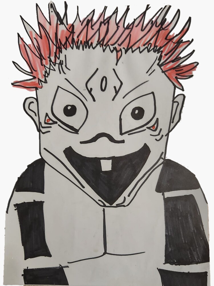 "Thukuna jujutsu 1 tooth man " Sticker for Sale by Weeblingart | Redbubble