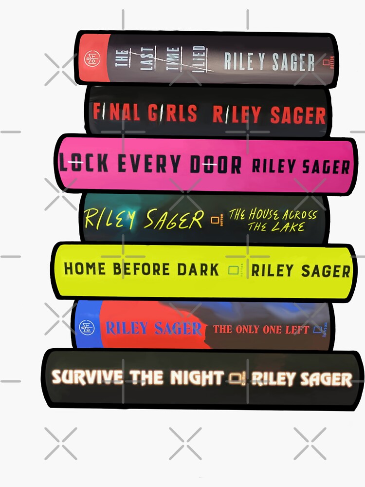 "Riley sager book stack " Sticker for Sale by molli-2023 | Redbubble