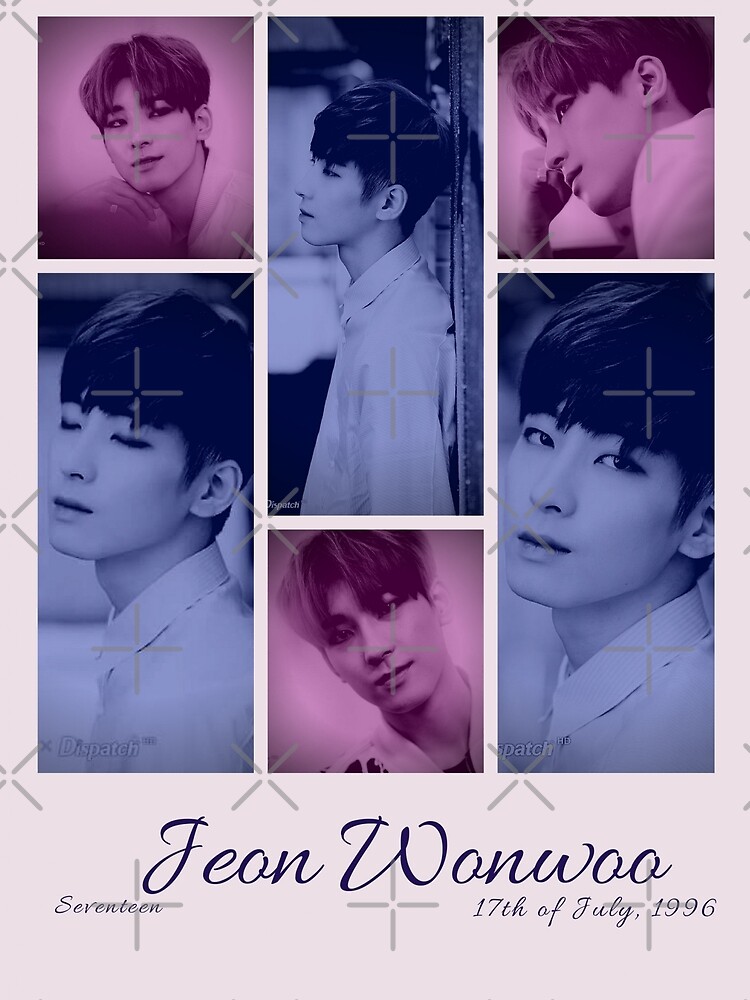 "SEVENTEEN Wonwoo Poster collage " Poster for Sale by AegyoKings ...