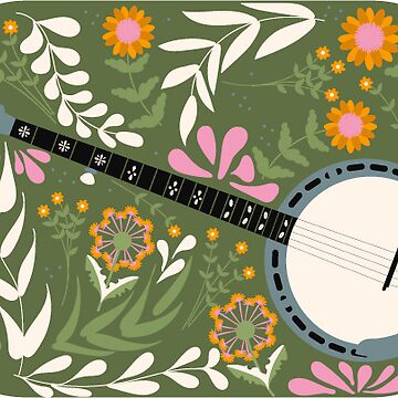 "Banjo Sticker " Sticker for Sale by ClineCowskin | Redbubble