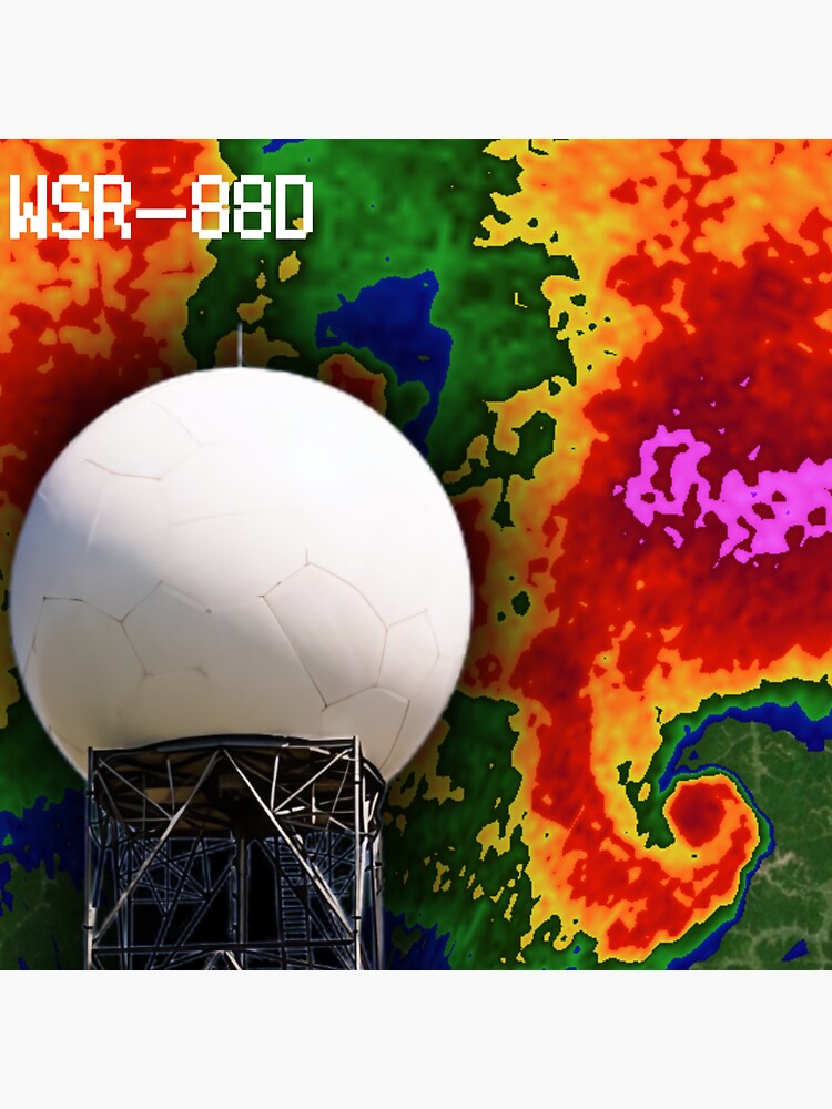 "Doppler Radar Sticker WSR-88D" Sticker for Sale by EbensStickers ...