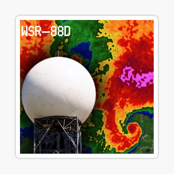 "Doppler Radar Sticker WSR-88D" Sticker for Sale by EbensStickers ...