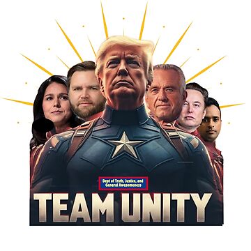 "Team Unity Trump Vance Kennedy Musk " Sticker for Sale by ...