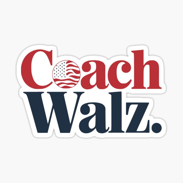 "Coach Walz - Harris Walz 2024" Sticker for Sale by CraftEdge | Redbubble