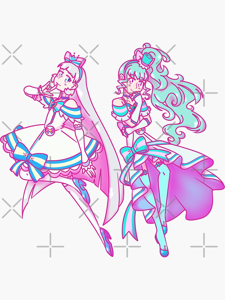 "Wonderful PreCure Cure Nyammy and Cure Lillian" Sticker for Sale by ...