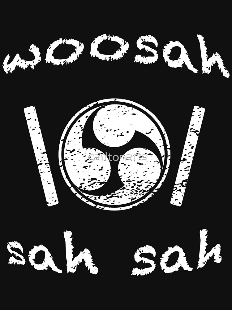 "Taiko - Woosah Sah Sah - weiße Tinte" T-Shirt von carltonarts | Redbubble