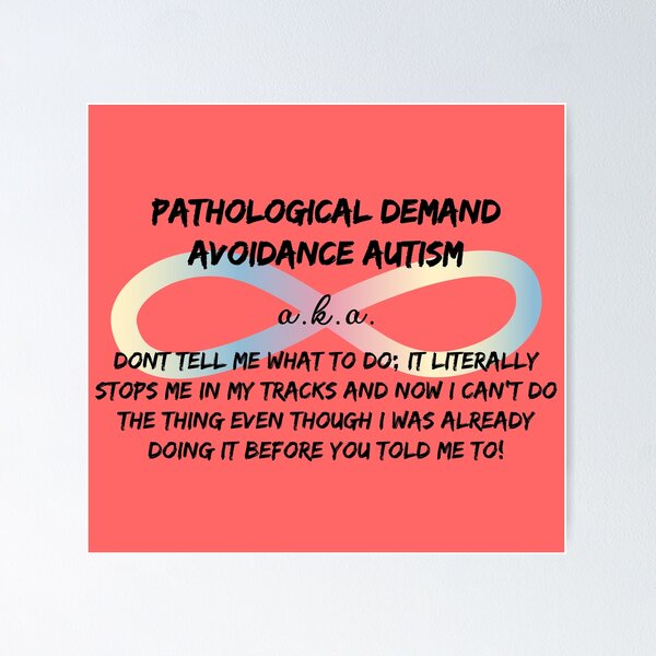 "Pathological Demand Avoidance Autism B" Poster for Sale by ...
