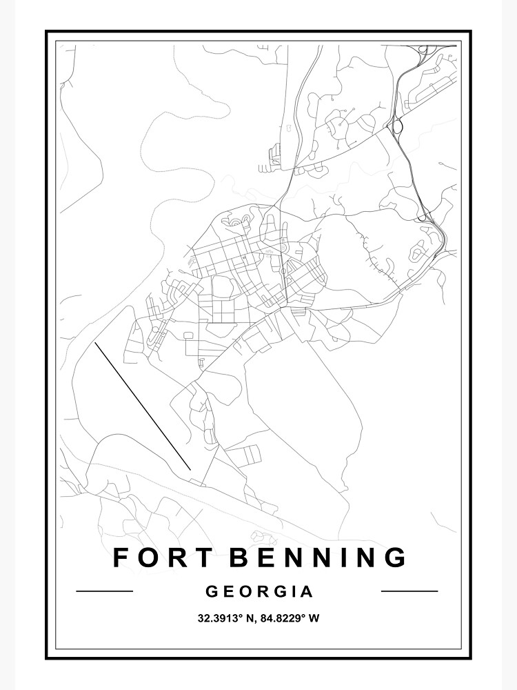 "Fort Benning City Map" Poster for Sale by SHAMPAIN-ART-CO | Redbubble