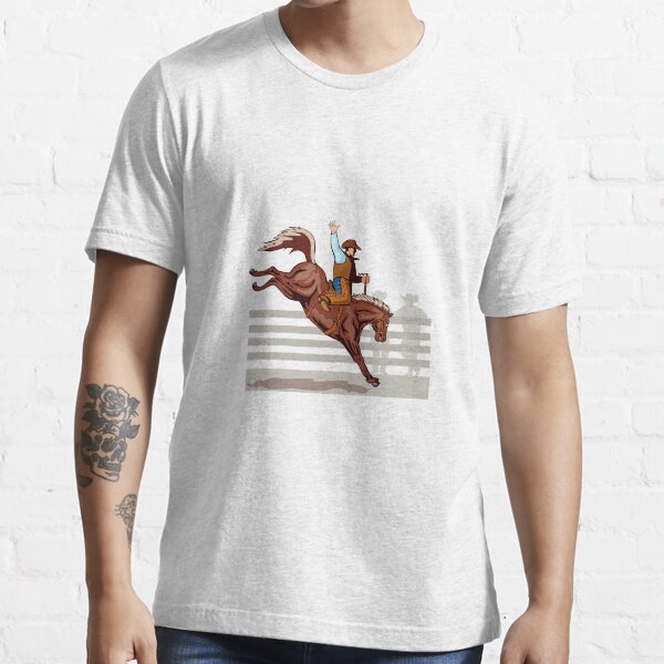 "Rodeo Saddle Bronc Competition Retro" T-shirt for Sale by retrovectors ...