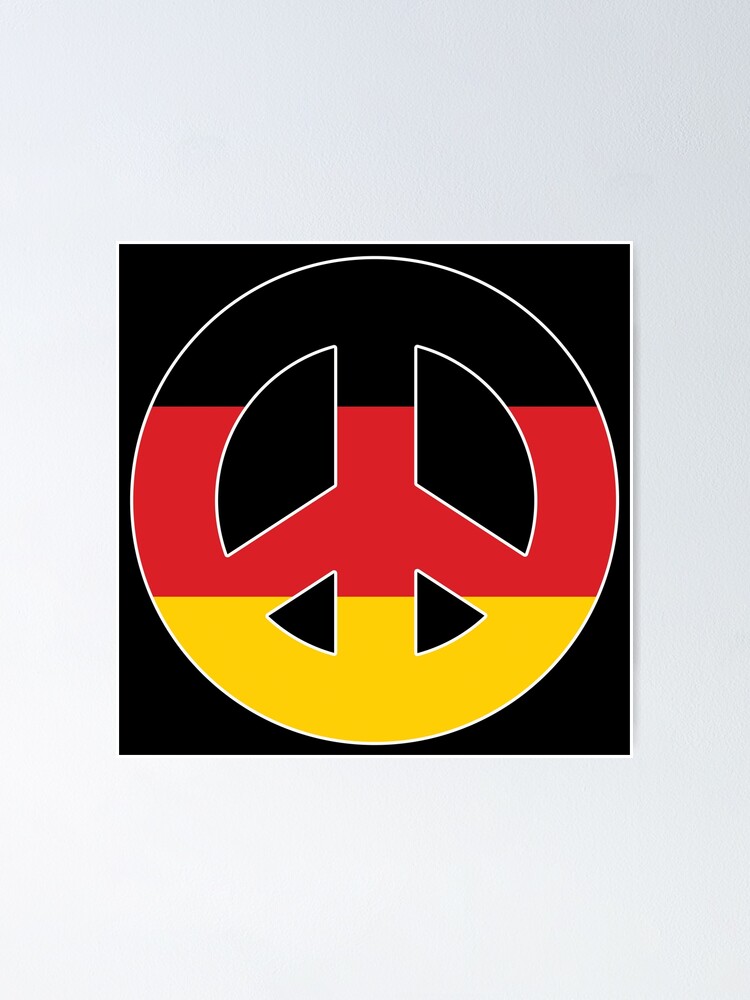 "GERMAN PEACE SYMBOL" Poster for Sale by wickedcartoons | Redbubble