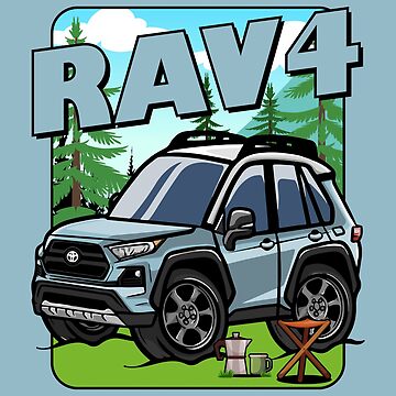 "RAV4 Camping Cartoon" Sticker for Sale by hasan-smd | Redbubble