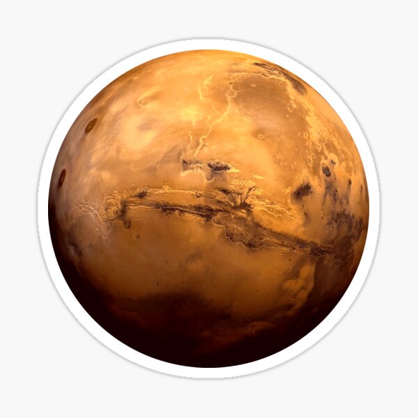 "Mars Planet - Most detailed image EVER! Apparel and Gifts" Sticker for ...