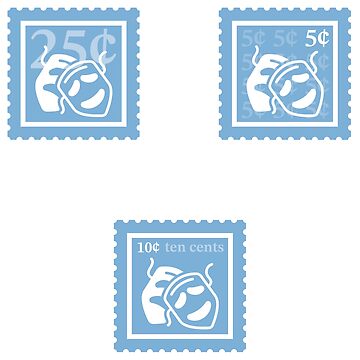 "Drama | Light Blue & White Stamps | College Theater Art Major ...