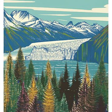 "Vintage travel poster of Juneau, Alaska – Minimalist art with ...