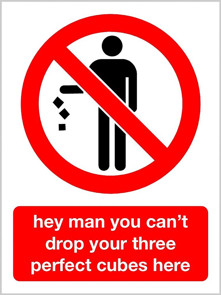 "No Cubes" Sticker by Montag | Redbubble