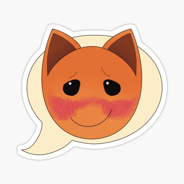 "Animal Jam Blush Emoticon" Sticker for Sale by catbash | Redbubble