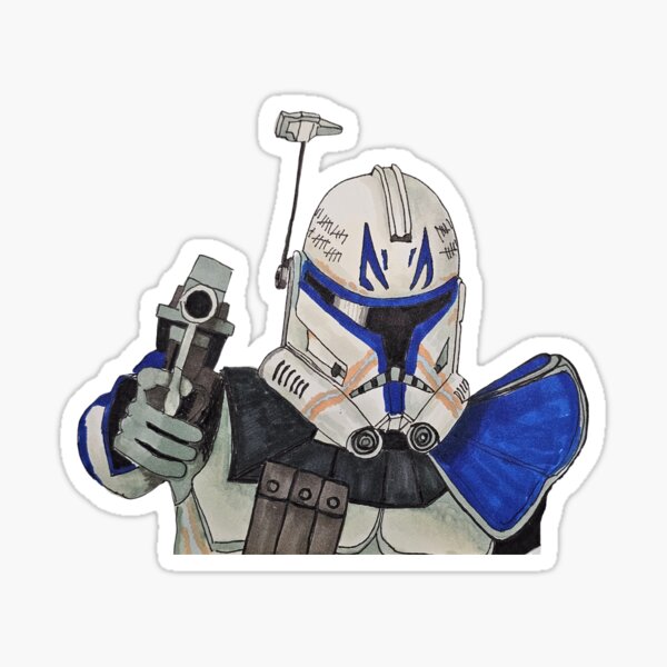 "Clone Captain Rex" Sticker for Sale by boldtvillemayor | Redbubble