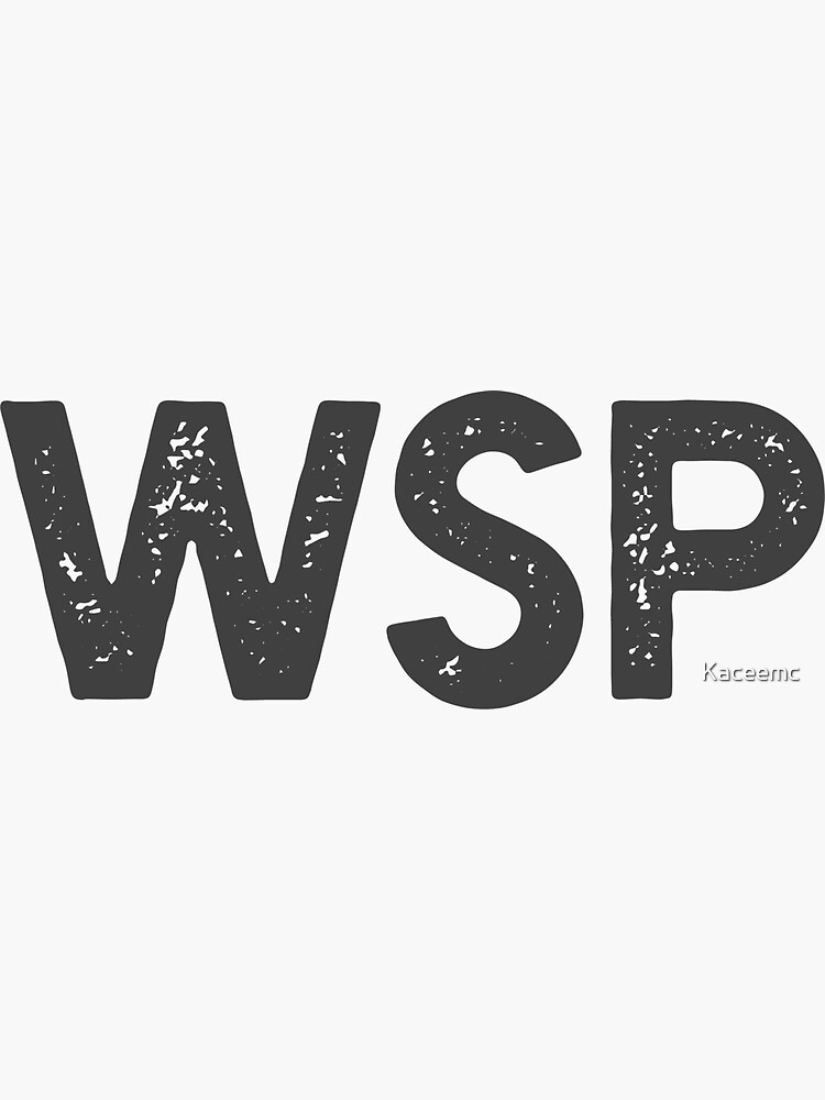 "WSP " Sticker for Sale by Kaceemc | Redbubble