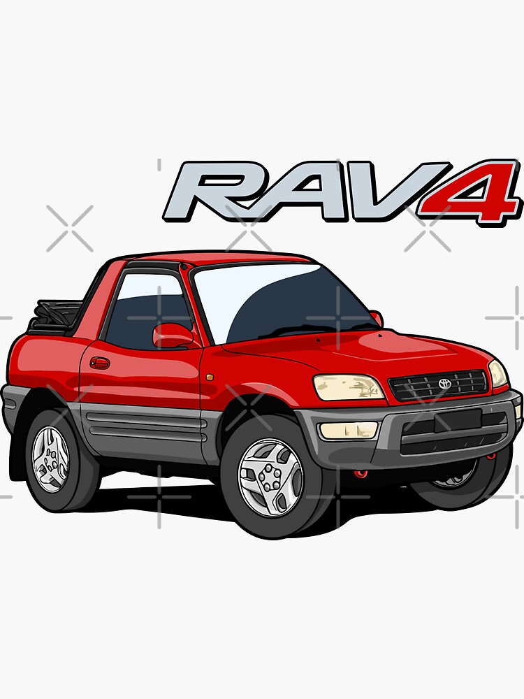 "Classic Rav4" Sticker for Sale by HSDESIGNS Shop | Redbubble