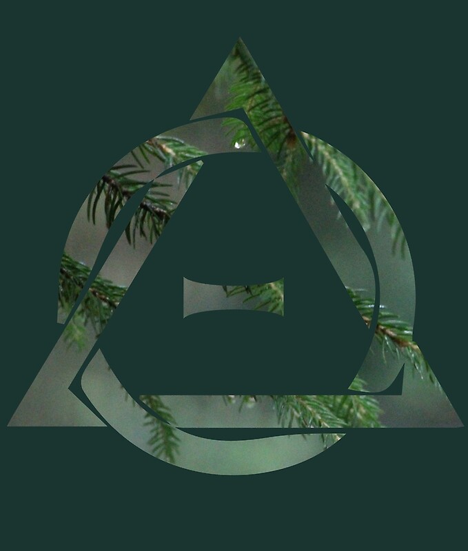 "Theta-Delta Therian Symbol Therianthropy NATURE WOODS TREES GREEN " by ...