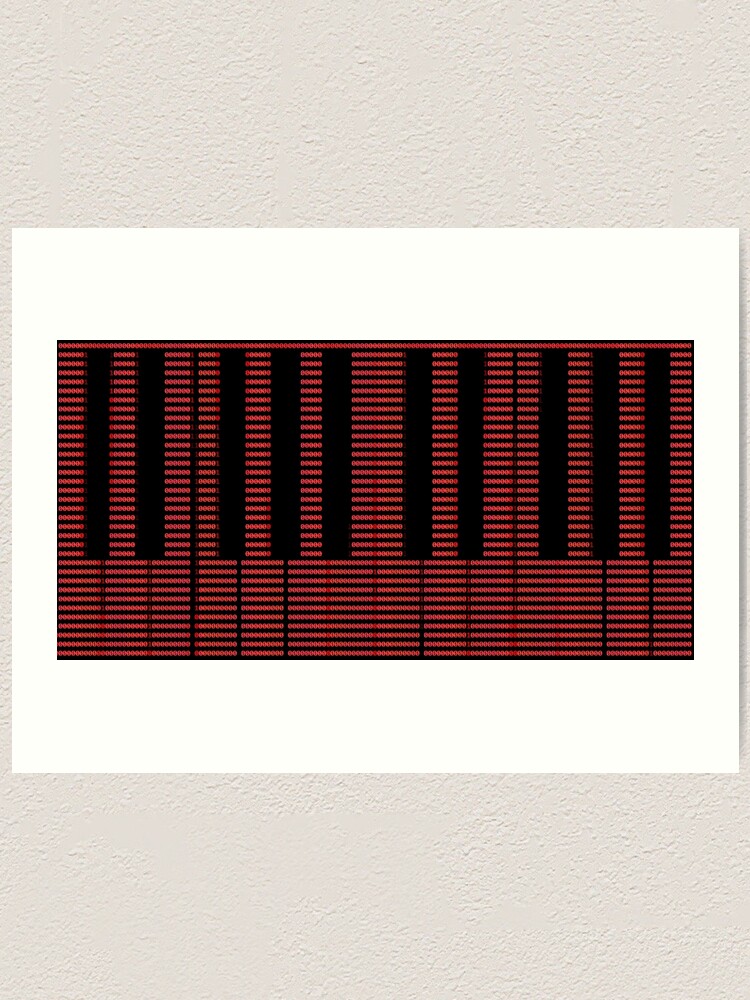 "Binary ASCII Code Red Keyboard 101010" Art Print by Nostalgio | Redbubble
