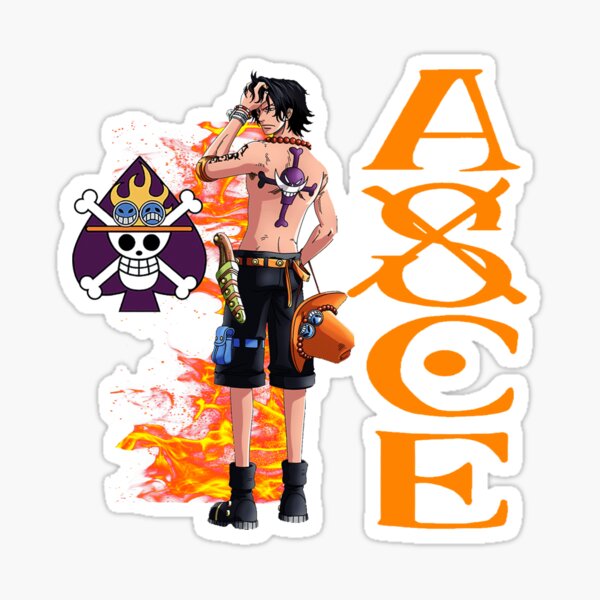 "Portgas D. Ace - One Piece" Sticker by ArtistryHavenn | Redbubble