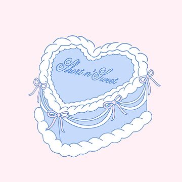 "Short n’ Sweet Vintage Heart Cake " Sticker for Sale by mcknewt21 ...