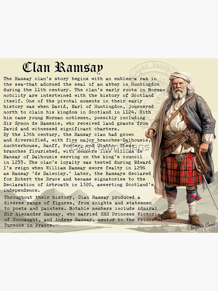 "Ramsay Scottish Clan History " Sticker for Sale by ljrigby | Redbubble