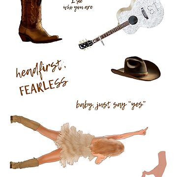 "Taylor Swift - Fearless era sticker pack" Sticker for Sale by ...