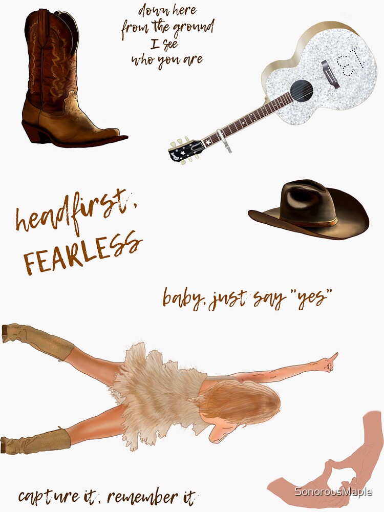"Taylor Swift - Fearless era sticker pack" Sticker for Sale by ...