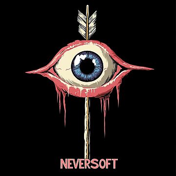 "Vintage Neversoft Eye Logo Illustration" Sticker for Sale by Retro ...