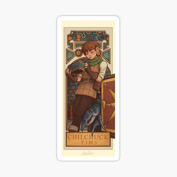 "Chilchuck Tims Art Nouveau Illustration" Sticker for Sale by Crawd-ad ...