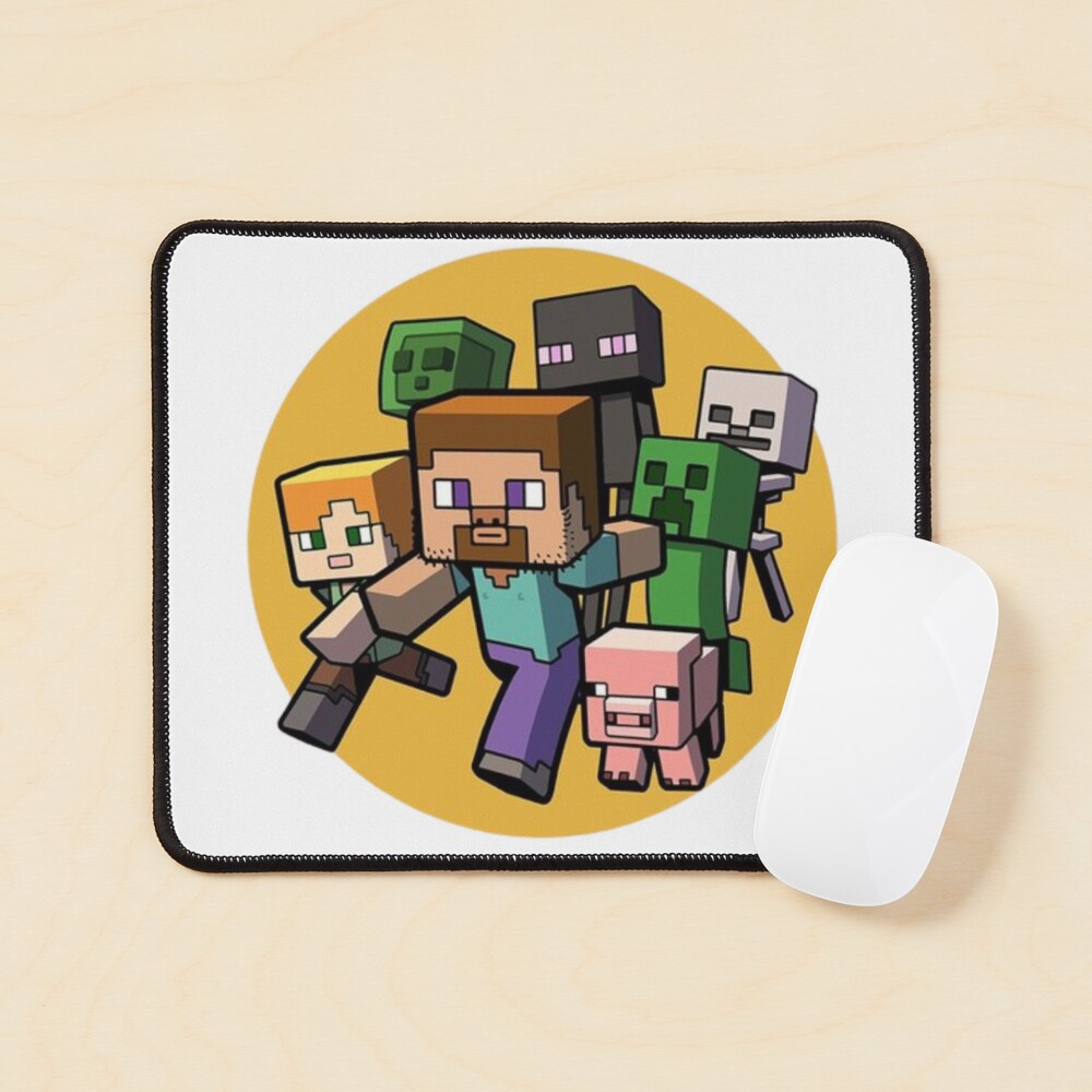"Minecraft Steve And Alex with mobs" Sticker by GuialStore | Redbubble